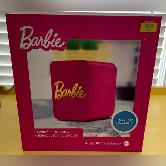 Barbie | Kitchen | Barbie Hot Pink 6 Can Mini Fridge Thermoelectric ...
